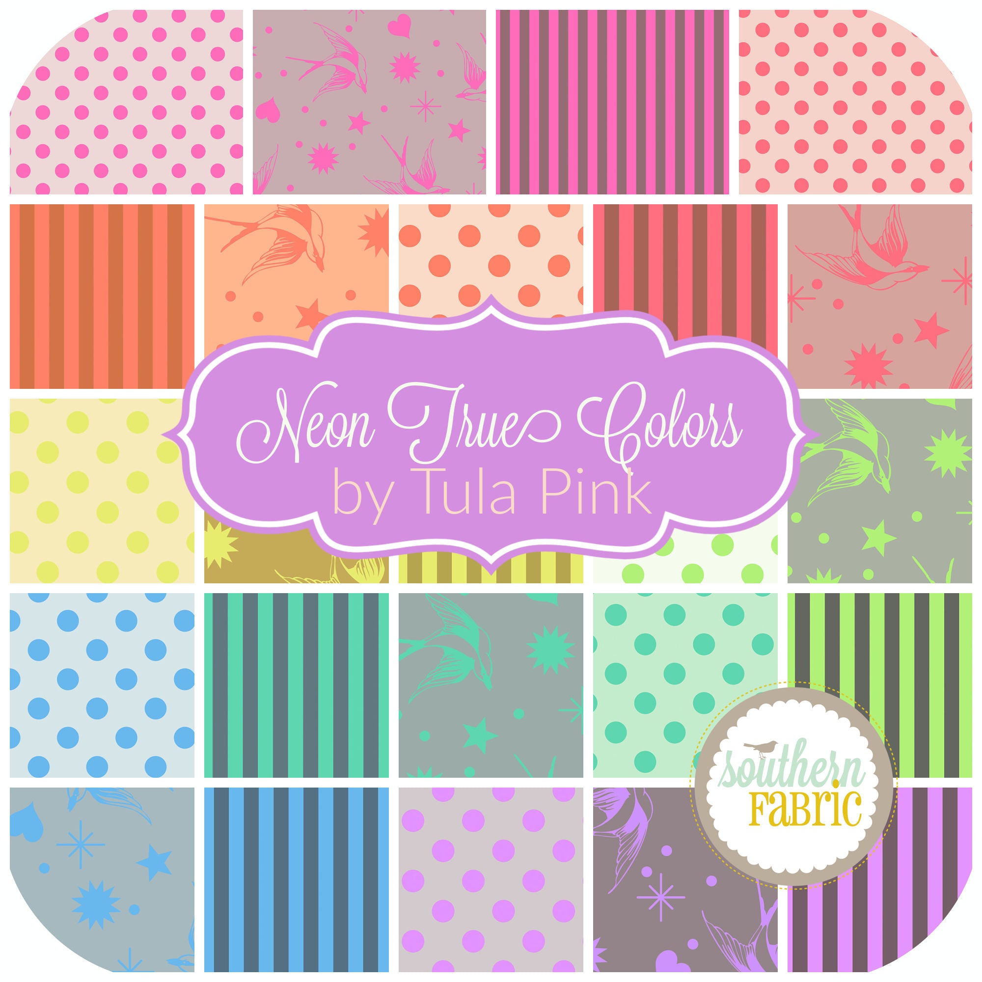 Tula Pink | Neon True Colors | Free Spirit | Southern Fabric