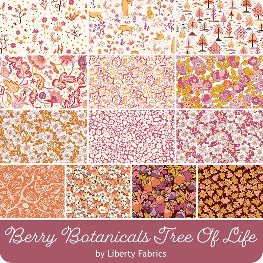 Liberty Fabrics | Liberty Tree of Life Berry Botanicals | Riley Blake ...